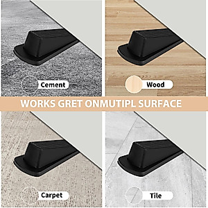 Door Stoppers for Bottom of Door, Premium Rubber Door Stops for Floor, Door Stopper Wedge Heavy Duty