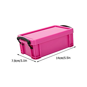 Alipis 3pcs Plastic Storage Box Plastic to Go Containers Mini Plastic Containers Plastic Organizer Box Storage Container with Lid Clothes Storage Bins Plastic Storage Bin with Lid Desktop