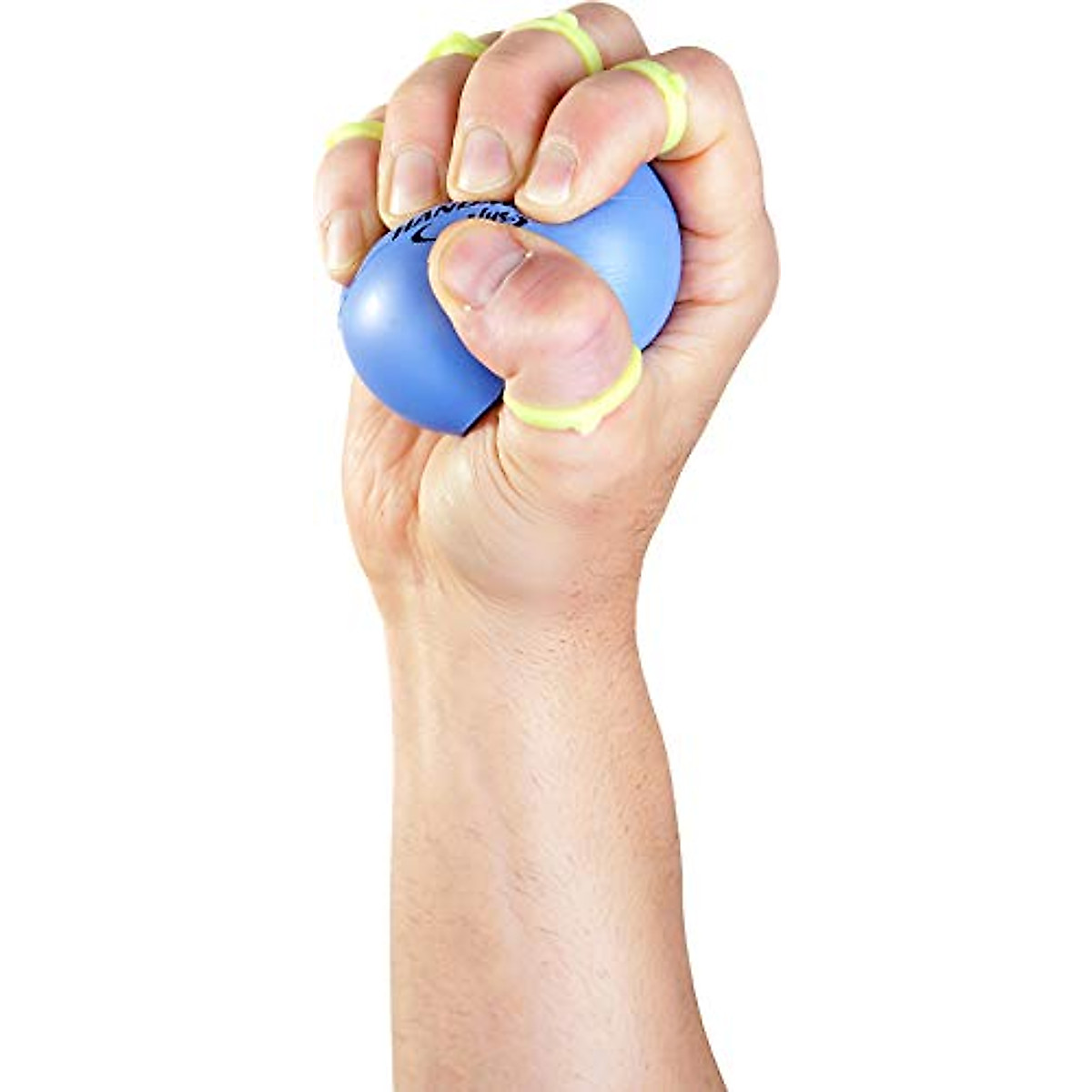 Handmaster Plus Physical Therapy Hand Exerciser - Forearm Exerciser with Stress Relief Ball - Hand Therapy Balls for Exercise, Training - Finger Exerciser & Strengthener - Soft Tension, Purple