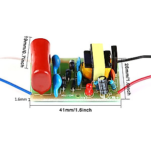2 Pieces DC-DC 3V-4.2V 3.7V to 1500V-2000V 1800V High Voltage Generator Module Arc Pulse Boost Module Booster DC-DC Step Up Power Board