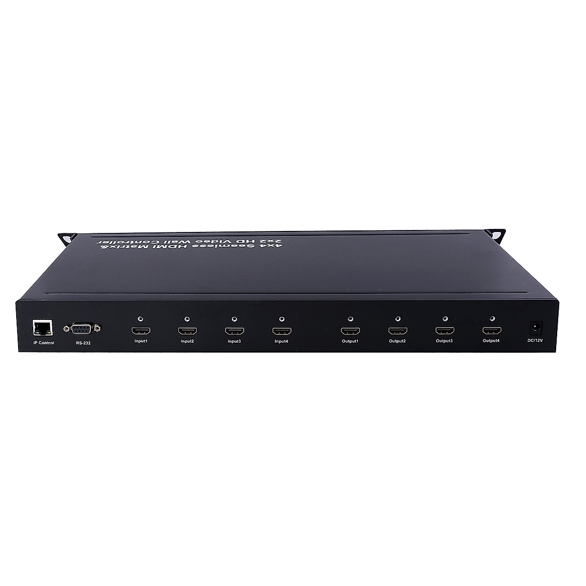 2x2 Video Wall & 4x4 Seamless HDMI Matrix Switcher Processor 1080P HD Splicer Splitter Four Displays