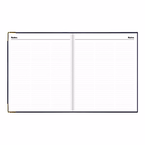 Letts of London Classic Weekly Planner, 12 Months, January to December, 2024, Appointments, Gold Corners, Quarto Size, 10.25" x 8.25", Blue (C32YBE-24)