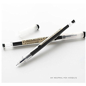 Gel ink Pen 0.35mm Black Liquid Ink Rollerball Pens Quick Drying fine point Pens Ballpoint Maker Pen Premium School Office student Exam Writing Stationery Supply 12 Pcs/Set (Black)