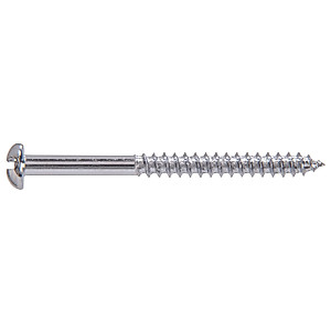 Hillman 1400 6 X1-1/2 in. Chrome Plated Steel Round Head Slotted Wood Screw 40-Pack