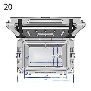 Frosted Frog Green Camo 20 Quart Ice Chest Heavy Duty High Performance Roto-Molded Commercial Grade Insulated Cooler