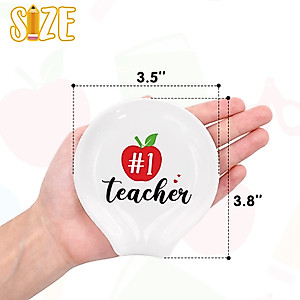 Teacher Gifts Spoon Rest Set of 2 Christmas Gifts Ceramic Spoon Holder for Women Coffee Bar Kitchen Counter Teacher Birthday Teacher Appreciation Week Housewarming Thanksgiving Present