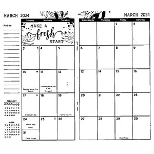 Where There is Love 2023 - 2024 2-Year Pocket Planner / Inspirations Calendar / Organizer - Monthly Page Format