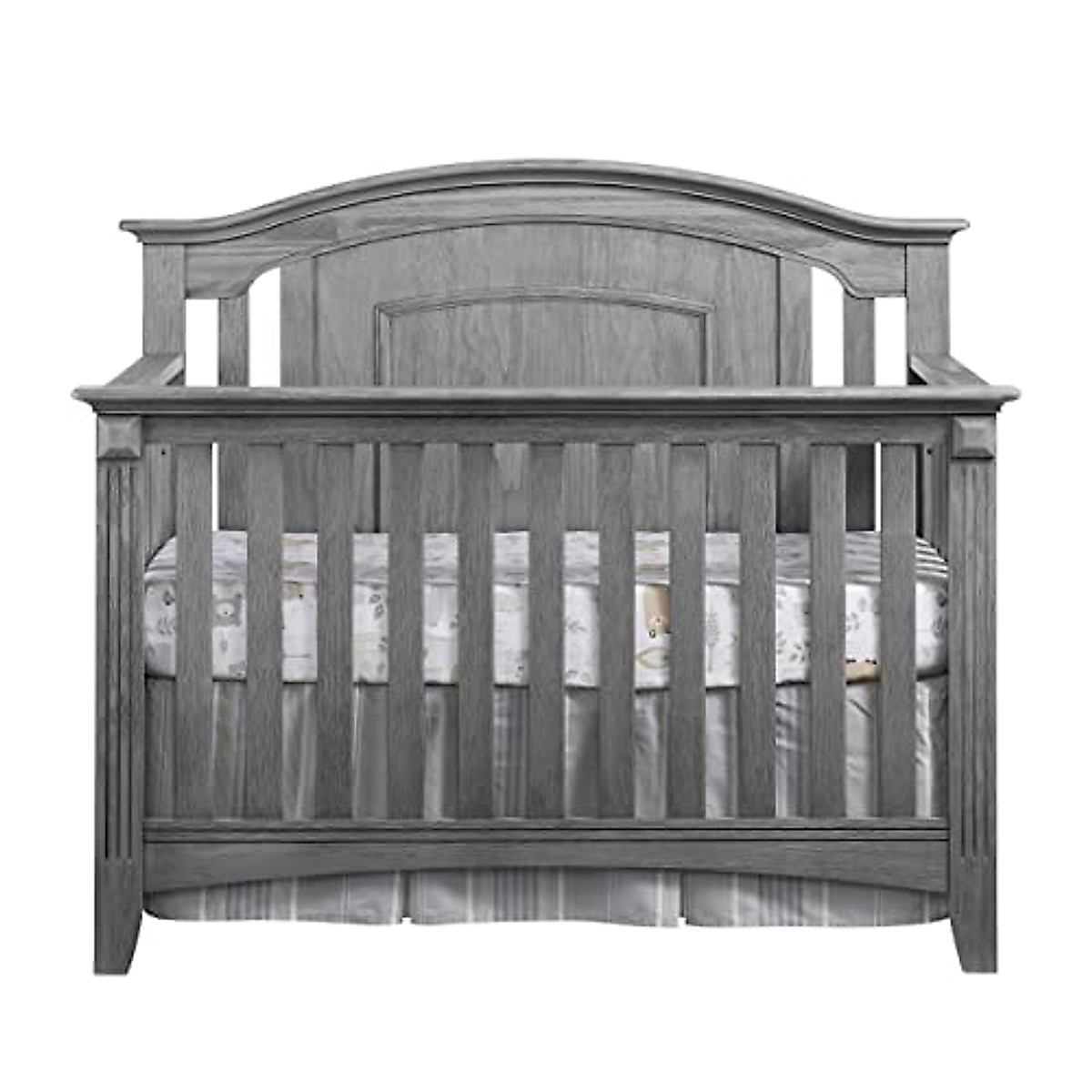 Oxford Baby Willowbrook 4-in-1 Convertible Crib, Graphite Gray, GreenGuard Gold Certified