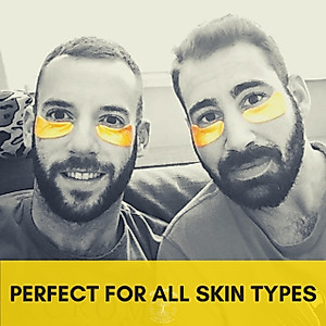 Under Eye Patches & Masks (18 Pairs) - All Natural Anti Aging Treatment for Bags, Puffiness, Wrinkles, & Dark Circles - 24K Gold, Collagen, Hyaluronic Acid, Hydrogel - Formulated in San Francisco