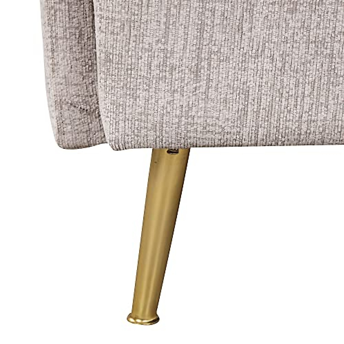 Goohome Mid Century Modern Accent Chair Single Sofa Comfy Upholstered Armchair Living Room Furniture, ReadingChair with Lumbar Pillow and Metal Legs for Bedroom, Lounge