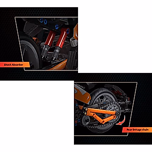 ZYLEGEN Motorcycle MOC Technic Building Blocks kit,3 Wheels Motorcycle Model Kit,Racing Roadster,Collectible Kits Motorcycle Model Set and Superbike Toy (1228PCS)