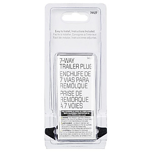 Reese Towpower 74127 Plastic 7-Way Flat Blade Trailer End Connector - Black