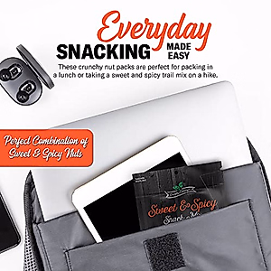 Sweet & Spicy Snack Mix - 7 oz Individually Wrapped Snack Bags - 6 Pack Bulk Snacks - Contains Peanuts - Trail Mix Individual Snacks for Adults - Party Mix & Pub Mix of Savory Hot Crunchy Salty Snacks
