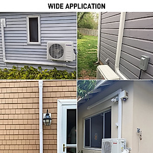 DWALE 3" 17Ft PVC Decorative Line Set Cover Kit, Mini Split line Set Cover,for Ductless Mini Split Air Conditioner and Central AC and Heat Pumps