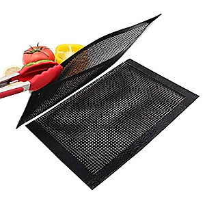 Bluedrop Non Stick Mesh Bag For Grill PTFE Toaster Oven Bags Barbecue Pockets Sheets Pack of 2