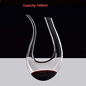 VASFFG Wine Decanter,U-shaped design can provide powerful ventilation effect. Use lead-free crystal glass, hand-blown red wine Decanter/carafe