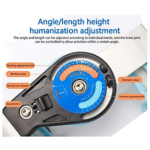 XBJYDMBDD Hinged Knee Brace ROM Knee Brace Leg Immobilizer Support Fracture Adjustable for Arthritis Joint Pain Meniscus Tear Knee Injury Recovery Relieve Knee Burden Adjustable Knee Immobilizer