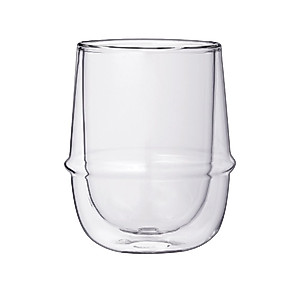 KINTO 23107 KRONOS Double Wall Coffee Cup, 8.5 fl oz (250 ml), Heat Resistant Glass, Microwave and Dishwasher Safe, Gift, Present