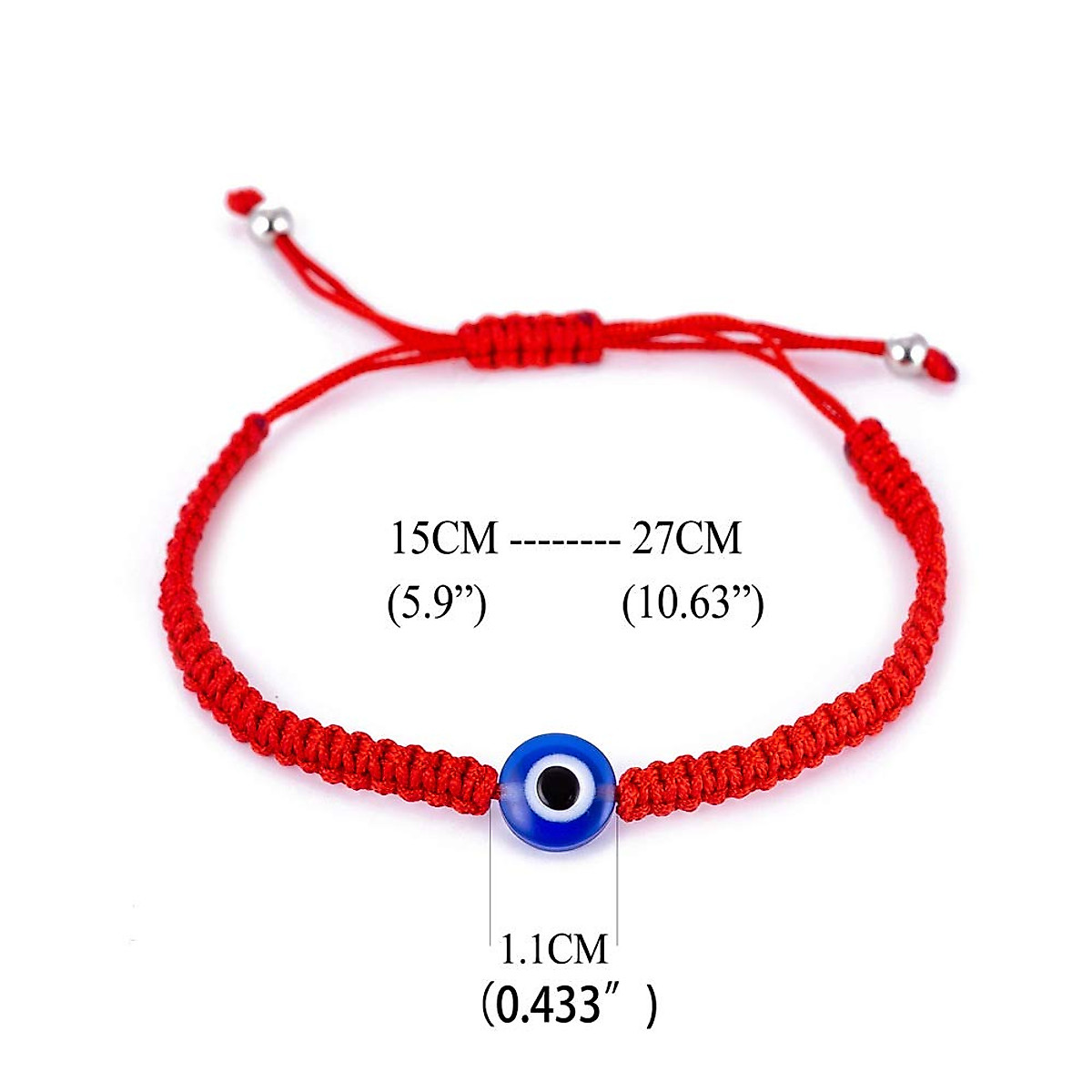 kelistom Handmade String Evil Eye Bracelet for Women Men Black Red Thread Adjustable Bracelets Minimalist Jewelry