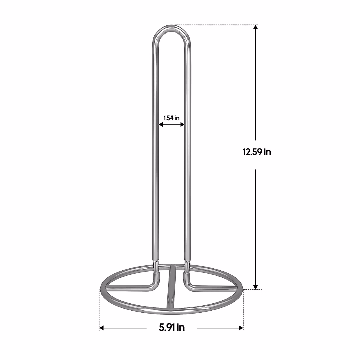 JtEoss Paper Towel Holder Countertop, Kitchen Paper Towels Holder Stand for Kitchen Organization and Storage, Stainless Steel Paper Towel Roll Holder with Non-Slip Base for One- Handed Tear(Silver)