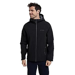 Mountain Warehouse Exodus Mens Showerproof Softshell Black Medium