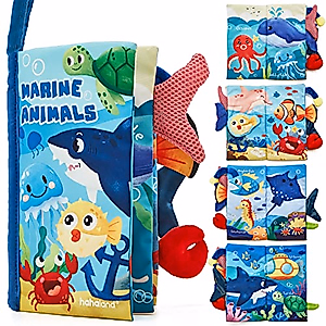 Baby Books 0-6 Months,Infant Tummy Time Toys High Contrast Sensory Baby Toys 6 to 12 Months Touch Feel Book Gift Christmas Stocking Stuffers for Boys Girls 0-3 Months Book Early Learning Stroller Toy