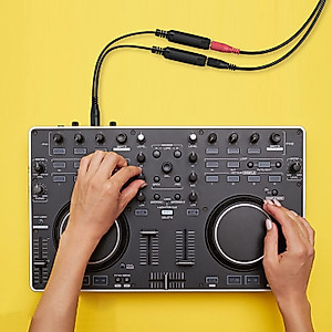 1/4 Splitter, 2 Pack 6.35mm TRS Stereo Headphone Male to 2 Female Splitter Cable, Quarter Inch Y Splitter Adapter UIInosoo for Headphone, Speaker, Guitar, Amplifiers, Mixer, 6 inch