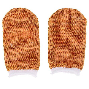 XJXJ Full Touch Screen Game Fingertips Sweat-proof Anti-static Phone Finger Sleeves Yellow fingerless work gloves (Color : Yellow)