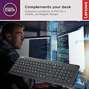 Lenovo 300 Wireless Keyboard, Black