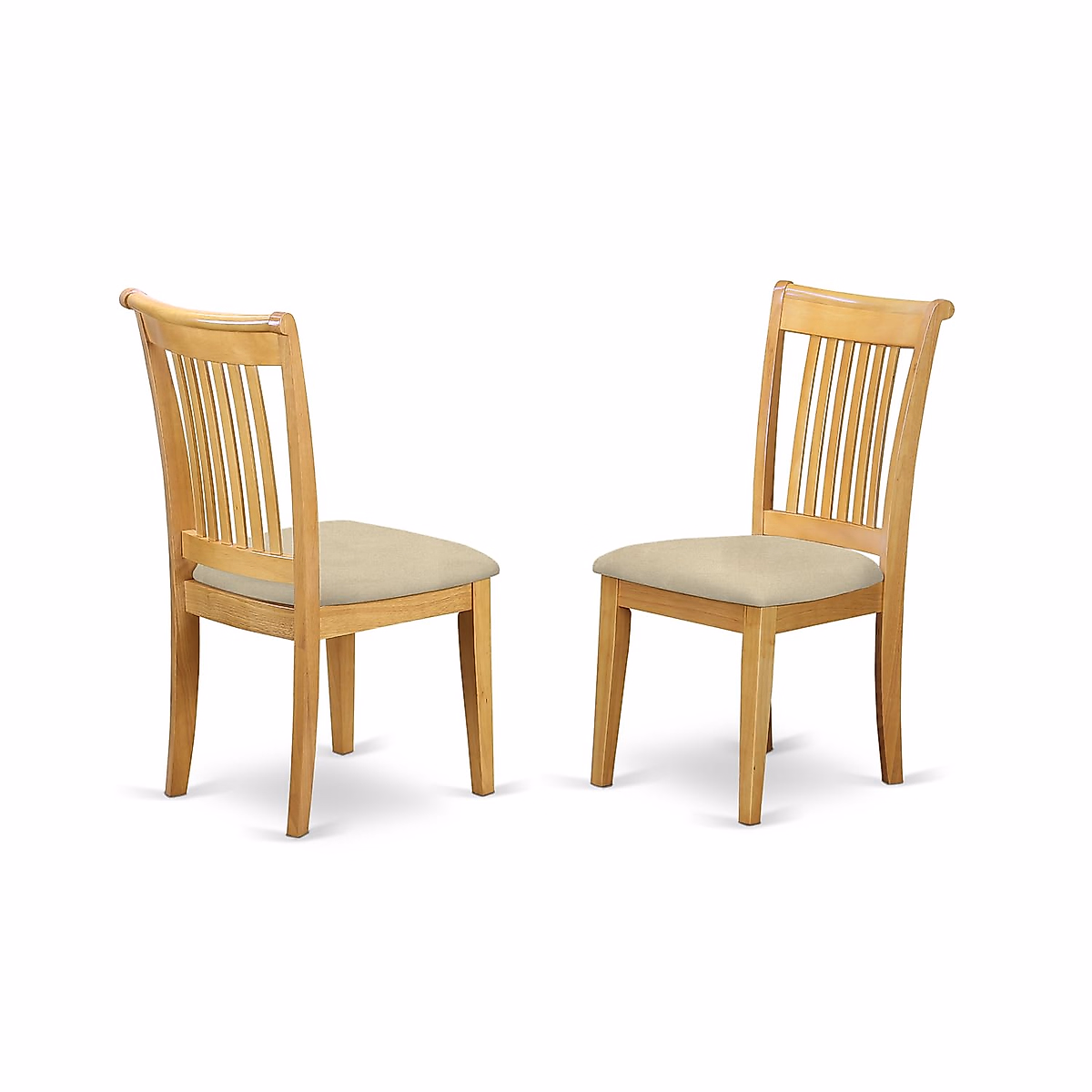 HomeStock Retro Renaissance 3 Pieces Dinette Set - Strong Two 9-Inch Drop Down Leaves Solid Wood Dining Room Table and 2 Linen Fabic Seat Kitchen Dining Chairs, Oak Finish