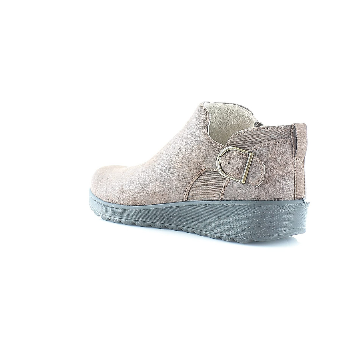 BZees Womens Get Together Round Toe Slip On Booties Brown 9 Medium (B,M)