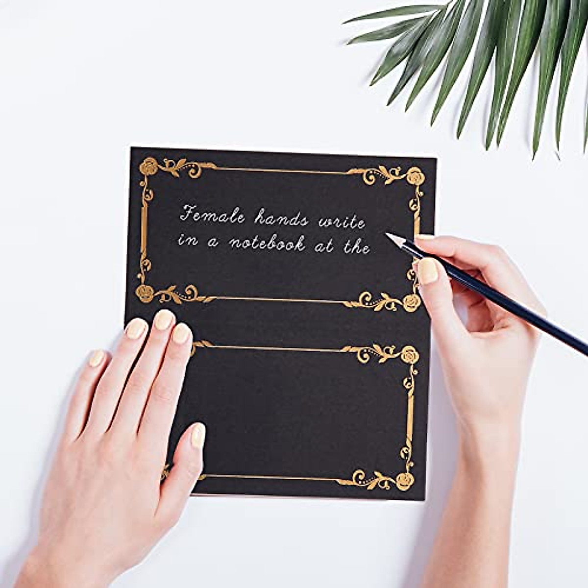 Aboofx 100 Pieces Black Place Cards for Weddings or Party, Scored for Easy Folding, Place Cards for Table Setting, Food Tent Labels, Table Tent Cards for Receptions Parties Events Celebrations