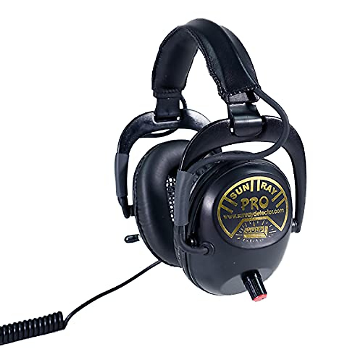 Sun Ray Pro Gold Headphones for Metal Detectors with extra switch mode for Minelab CTX Metal Detector