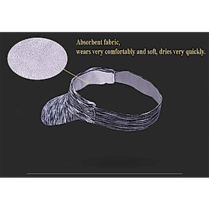 FORBUSITE Women Visor Caps for Running and Sport - Headband & Packable Black