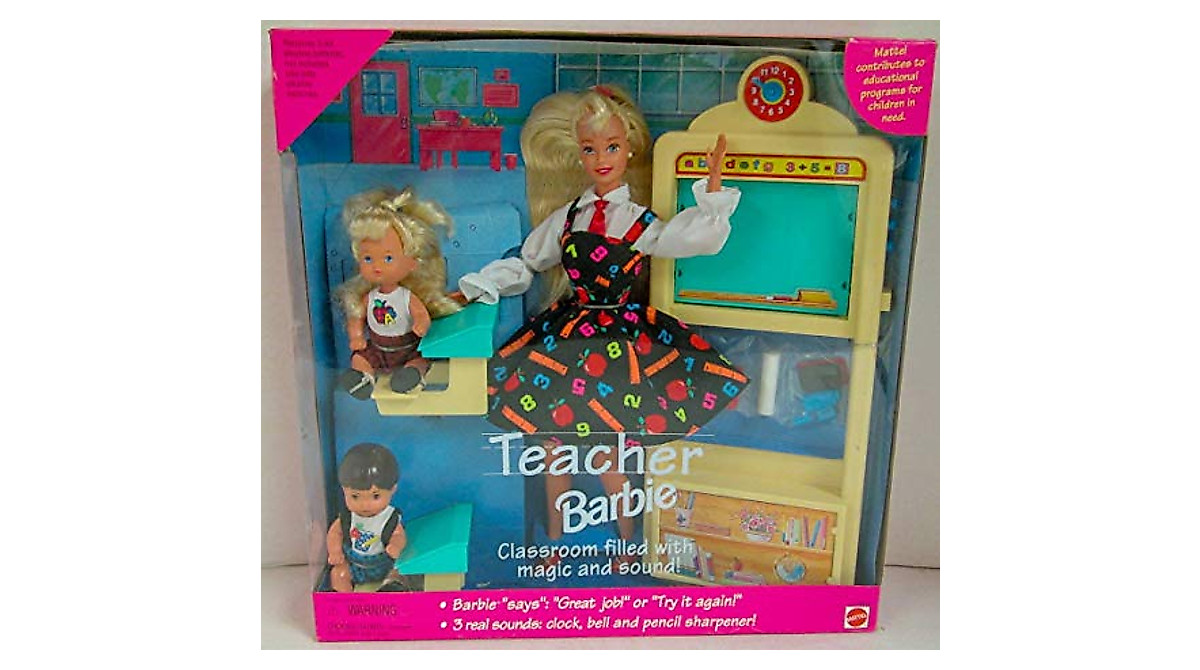 Mattel Teacher Barbie Doll - Collectible Classroom Set