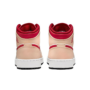 Jordan Youth Air 1 Mid GS 554725 201 Beige/Red - Size 5Y