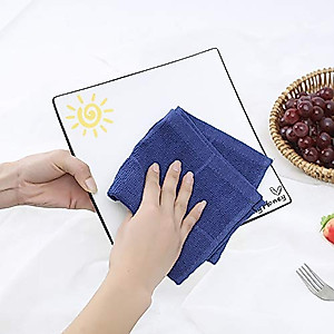 Glynniss Dishcloths Kitchen Highly Absorbent Dish Rags 100% Cotton Dish Cloths for Washing Dishes, Cleaning (12pcs Gray)