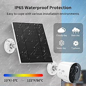 5W Solar Panel for Arlo Go 2, Arlo Pro 3 Floodlight, Arlo Pro 3, Arlo Pro 4, Arlo Ultra and Arlo Ultra 2 Cameras, Weather Resistant,360° Adjustable Easy Install Arlo Solar Panel Charger（1PC）