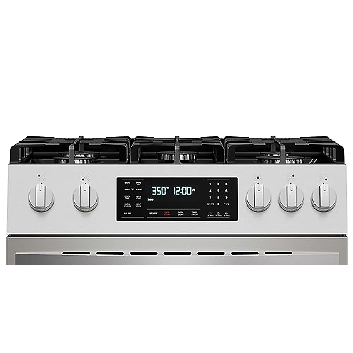 Kenmore Front Control Gas Range Oven with 5 Cooktop Burners, True Convection, Steam and Self Clean, Freestanding Stainless Steel Stove and Oven, 4.8 cu. ft. Capacity