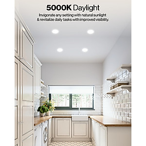 Sunco Lighting 16 Pack Retrofit LED Recessed Lighting 6 Inch, 5000K Daylight, Dimmable Can Lights, Baffle Trim, 13W=75W, 965 LM, Damp Rated - Energy Star