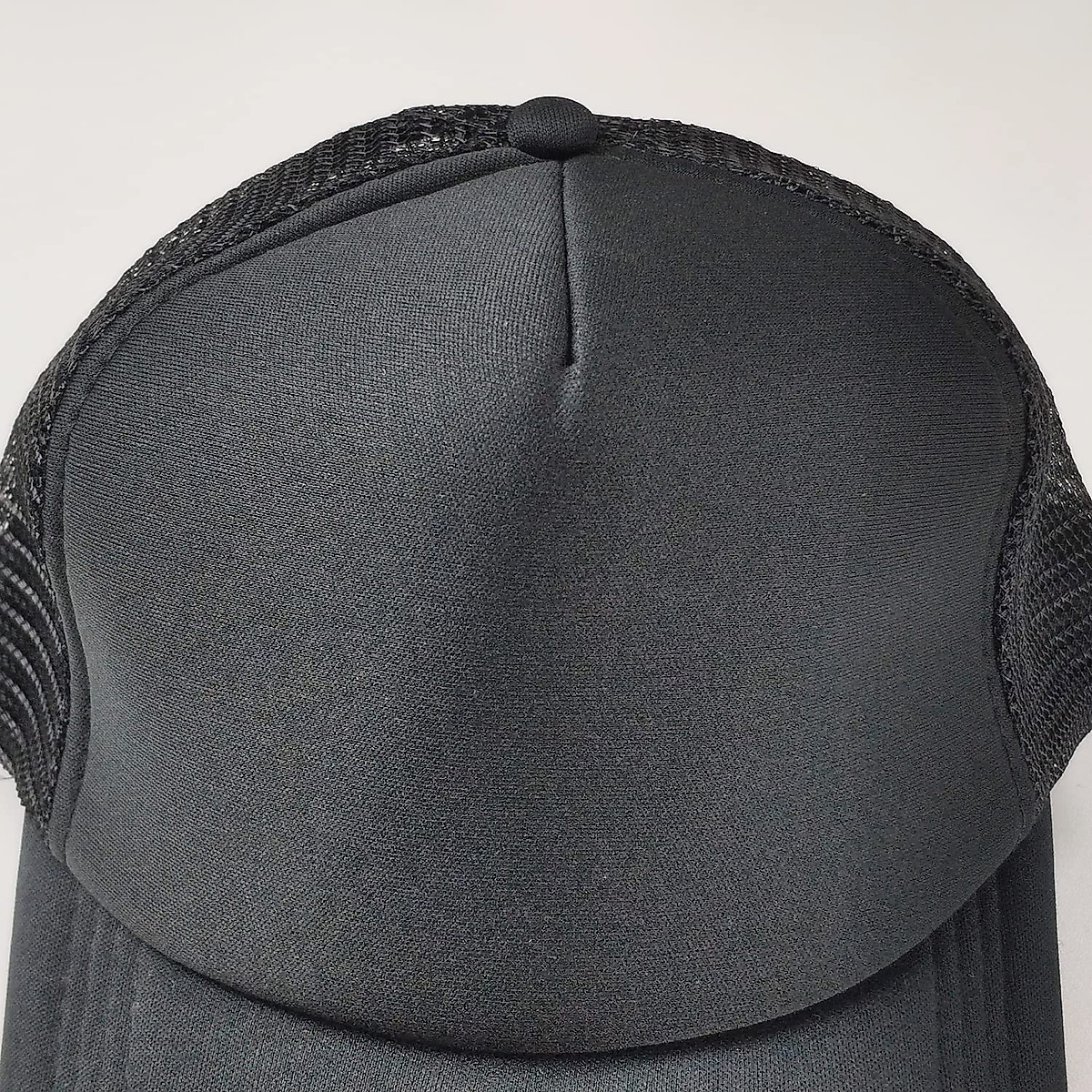 OAKFARM 12 Pack Sublimation Hats for Men Blank Trucker Hats Bulk SnapBack Mesh Women Baseball Caps DIY Custom Pure Black