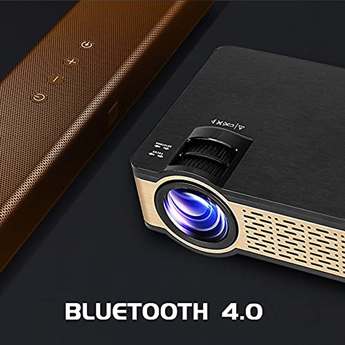 FZZDP Projector 4000 Lumens Portable Home Theater Cinema Support 1080p with Gift ( Color : WiFi Version )