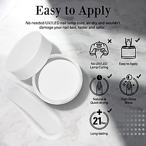 AZUREBEAUTY Dip Powder Clear Color 2Oz/56g, Basic Transparent Acrylic Dipping Powder Crystal French Nail Art Starter Manicure Salon DIY at Home, Odor-Free, Long-Lasting, No Nail Lamp Needed