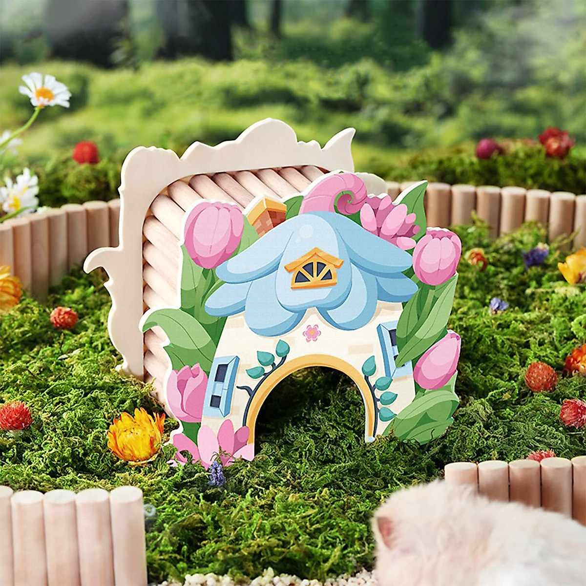 DR.DUDU 15L Forest Moss for Hamster Bedding Nesting, Syrian Gerbils Hamster Cages Accessories, Perfect for Small Animals Terrarium Moss