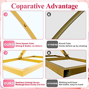 Fomcet 7.2FT Gold Round Backdrop Stand Metal Circle Balloon Arch Frame Large Wedding Arch Stand for Birthday Party Anniversary Valentine Wedding Ceremony Decorations Thickened Square Tubes