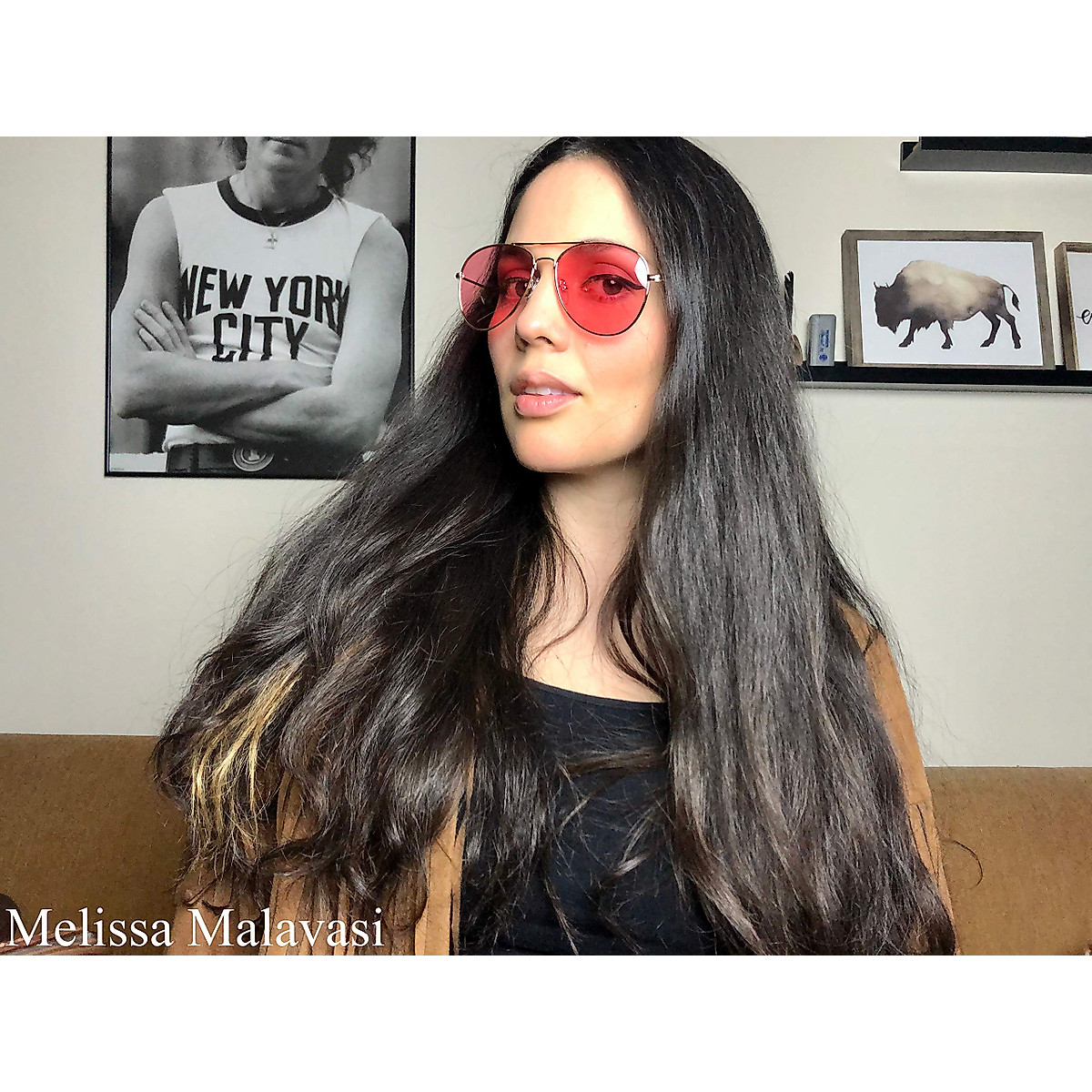 The Fresh Classic Metal Frame Polarized Lens Aviator Sunglasses with Gift Box (12-Gold, PINK)