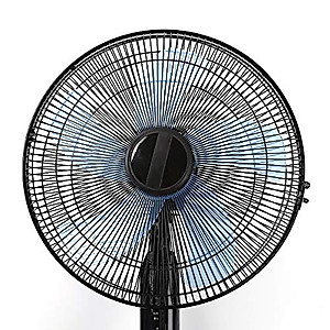 CHICTRY Plastic Fan Blade Replacement Leaves with Nut Cover for Household Standing Pedestal Fan Table Fanner Accessories Sky Blue 16 Inch 5 Leaves