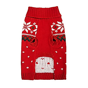 Jnancun Cat Christmas Sweater Snowflake Sweaters for Kittys Christmas Cat Sweater Winter Knitwear Cat Sweaters