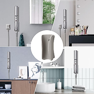 LANMU Wall Mount Holder Compatible with Shark FlexStyle, Curling Iron Organizer Hair Dryer Styling Wand Storage