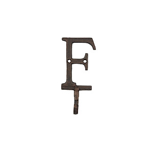 Handcrafted Nautical Decor Rustic Copper Cast Iron Letter F Alphabet Wall Hook 6"